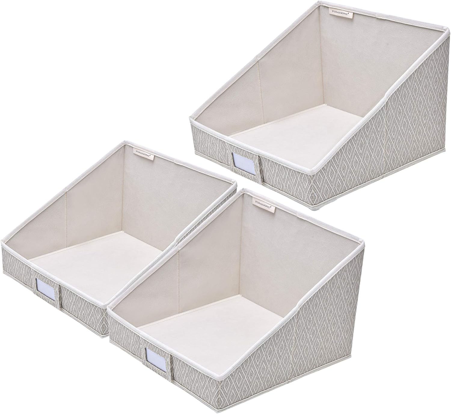 Amazon.com: StorageWorks Woven Diamond Collapsible Storage Bins ...