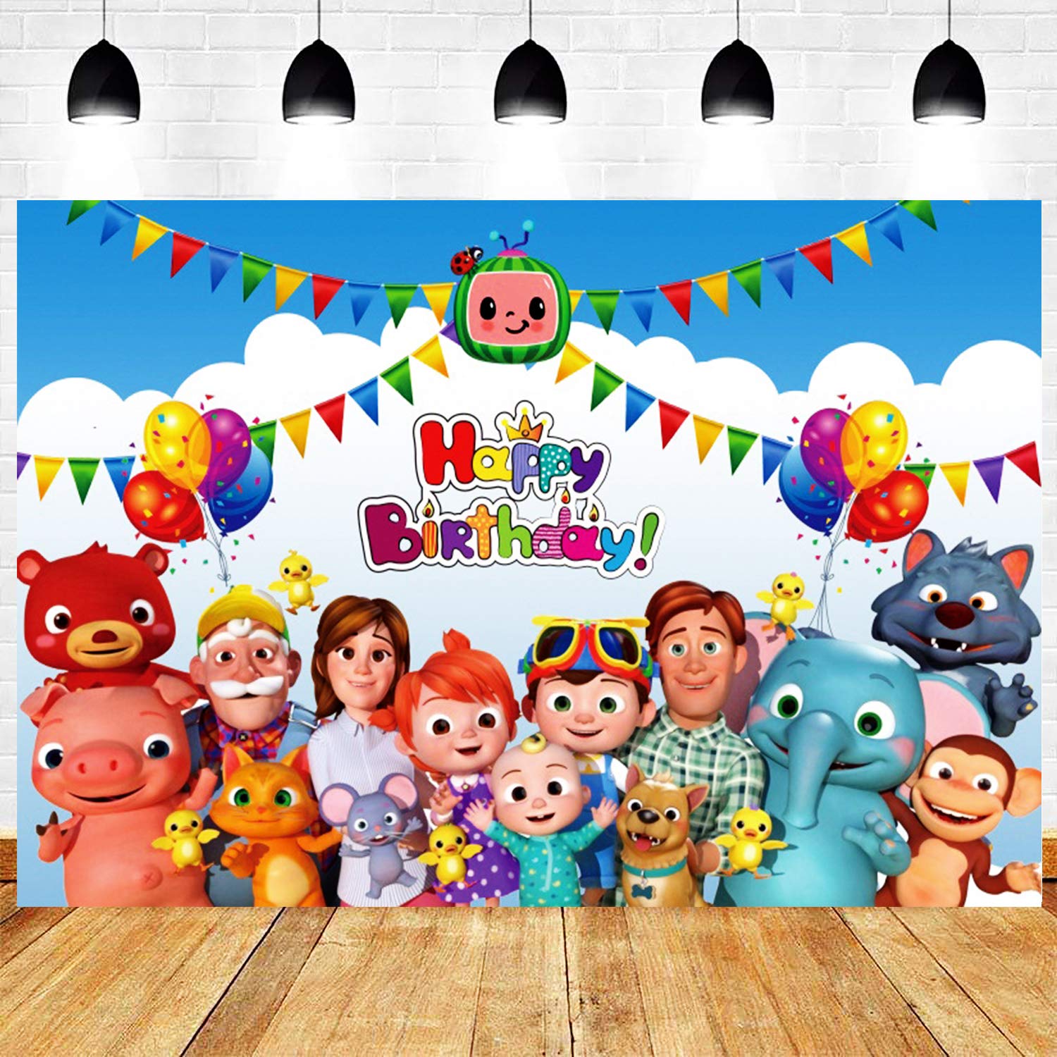 Buy Cocomelon Backdrop for Birthday Party Background Baby Shower Photo ...