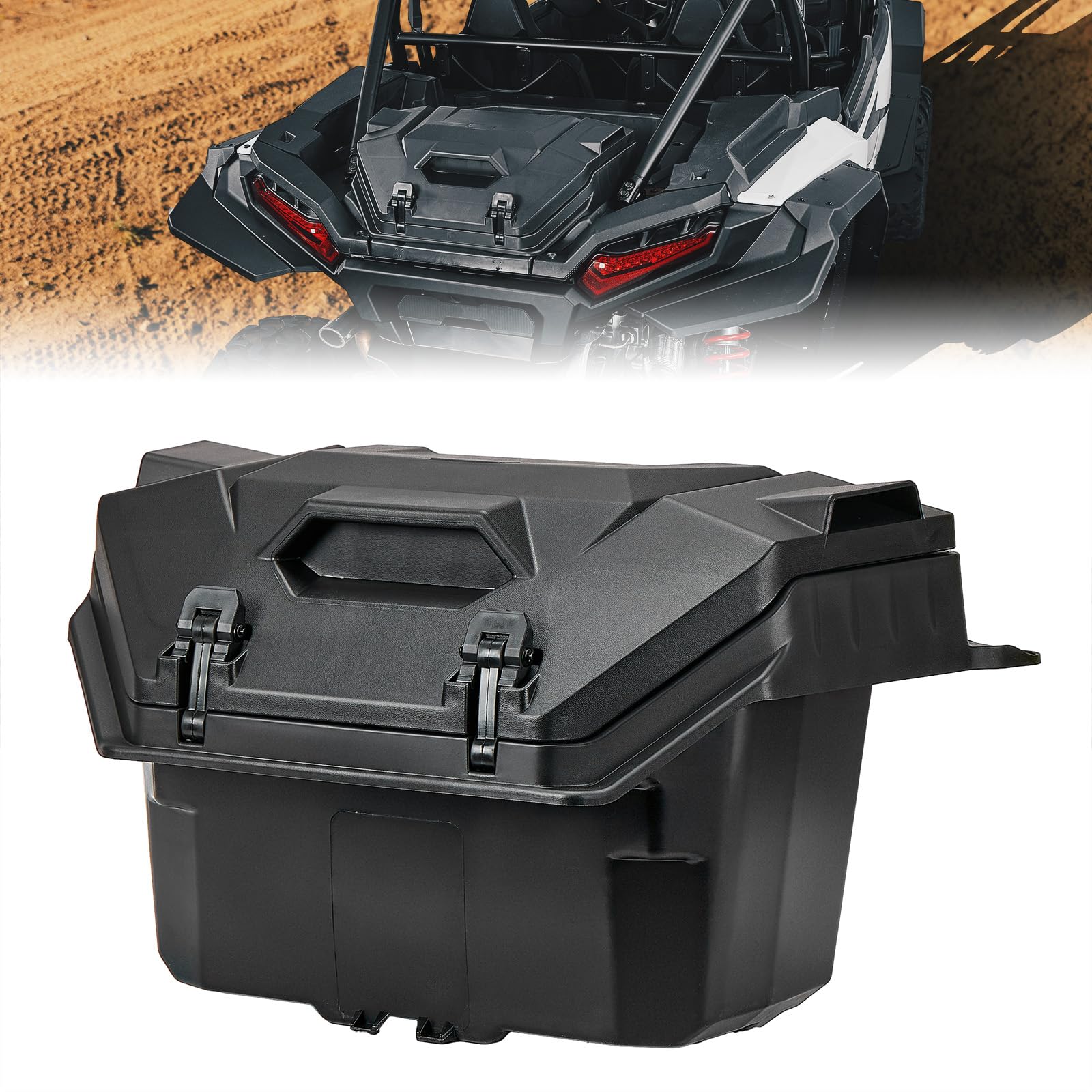 KEMIMOTO 2024/2025+ XP 1000 Rear Cargo Box 55QT Compatible with 2024/2025+ Polaris RZR XP 1000/4 ...