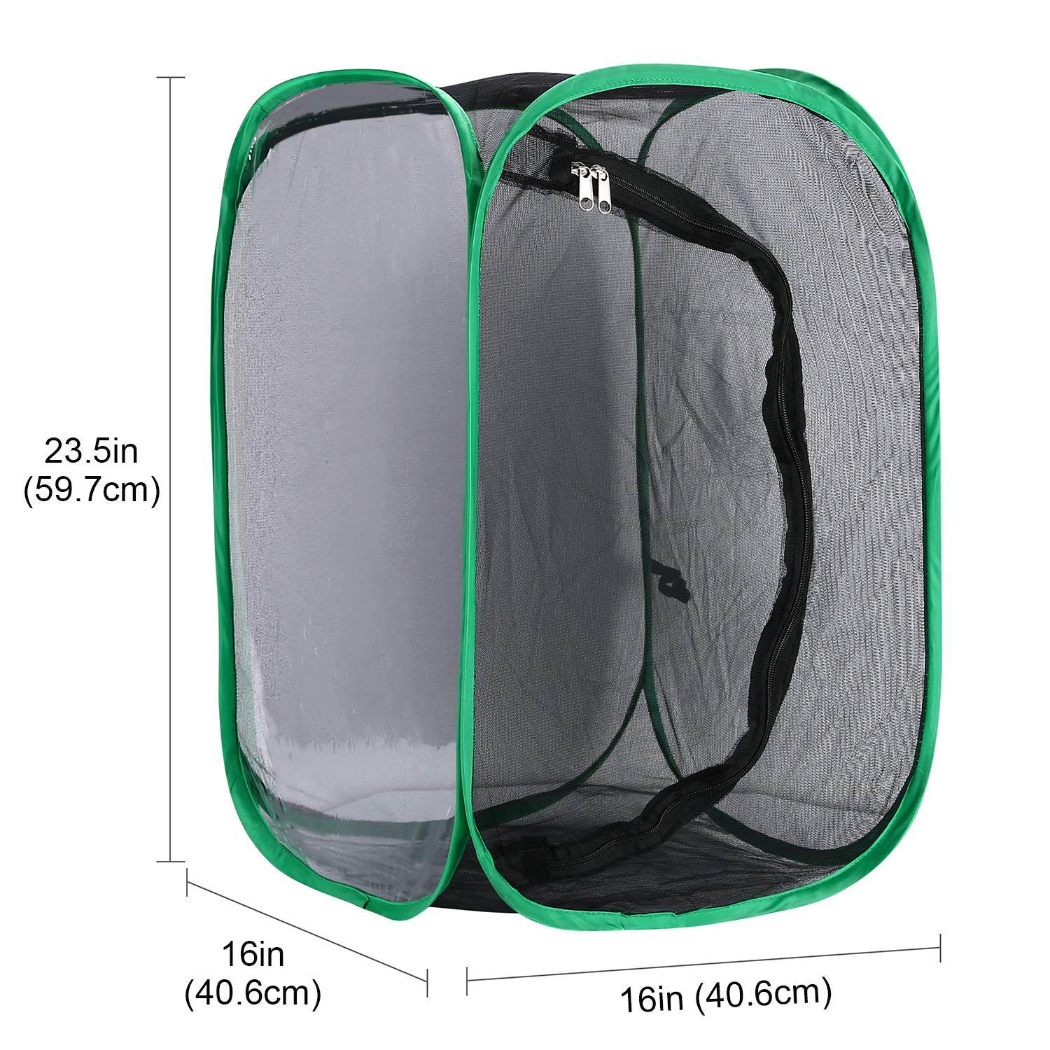 Hautton Butterfly Habitat Cage Enclosure, Pop-up Collapsible Mesh Cage ...