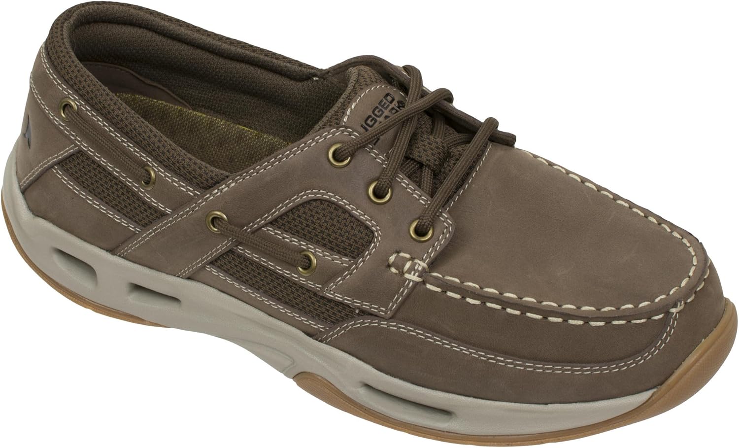 Amazon.com | RUGGED SHARK Men's Monroe Comfort Boat Shoe with Drainage ...