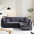 Amazon.com: Eafurn Free Combination Convertible Modular Sectional Sofa with Reversible Ottoman ...