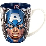 Amazon.com: Vandor Marvel Captain America Shaped Ceramic Soup Coffee ...