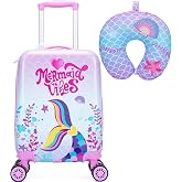 Amazon.com | Inprof Cute Pink Mermaid Kid’s Luggage Set 5 Piece ...