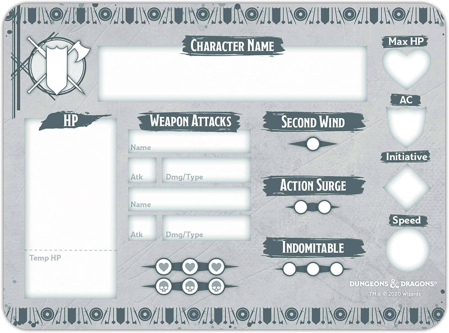 Gale Force Nine GF9-72509 Dungeons & Dragons-Fighter Token Set, Multi ...