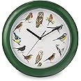 Amazon.com: Zeon Tech Birdsong Wall Clock, Green, 24 x 24 x 1 cm : Home ...
