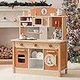 Amazon.com: ROBOTIME Wooden Play Kitchen Set, Play Kitchen Set for Kids ...