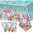 Amazon.com: Mixweer 3 Pieces Flamingo Tablecloths Disposable Plastic ...