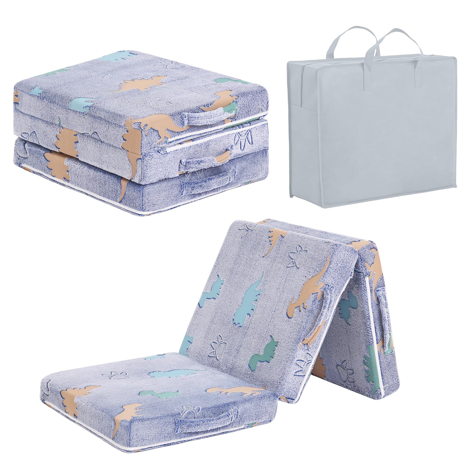 Tiita Trifold Floor Mattress for Kids, Glow in The Dark Baby Kids Futon ...