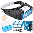 Amazon.com: YOCTOSUN Magnifying Glasses with Light for Close Work, Rechargeable Headband ...