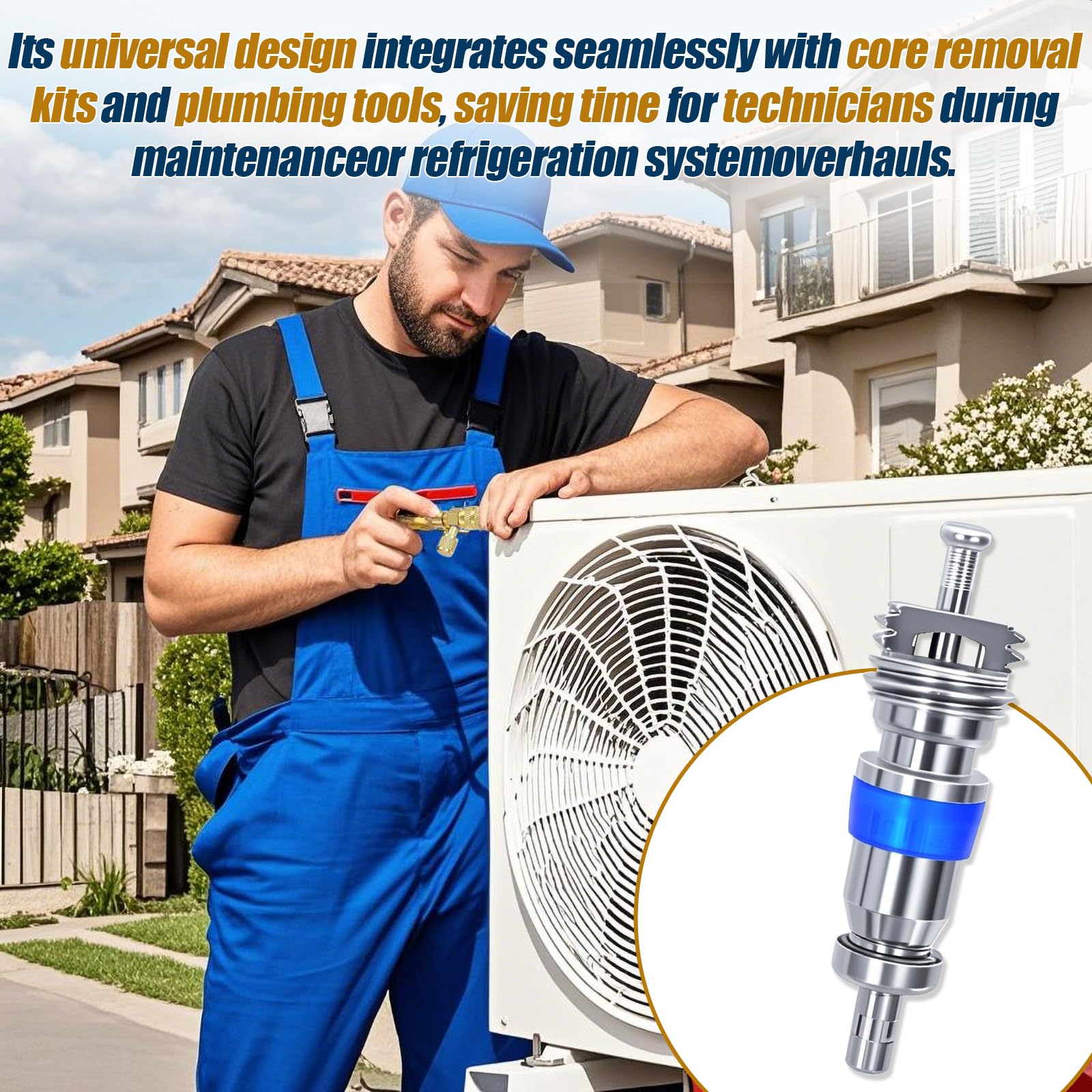 HVAC Schrader Valve Core For R32 R410A R22 Refrigerant, High Pressure ...