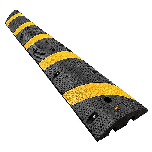 Speed Bump Strip - 6 Ft Rubber Speed Humps with Modular Interlocking ...