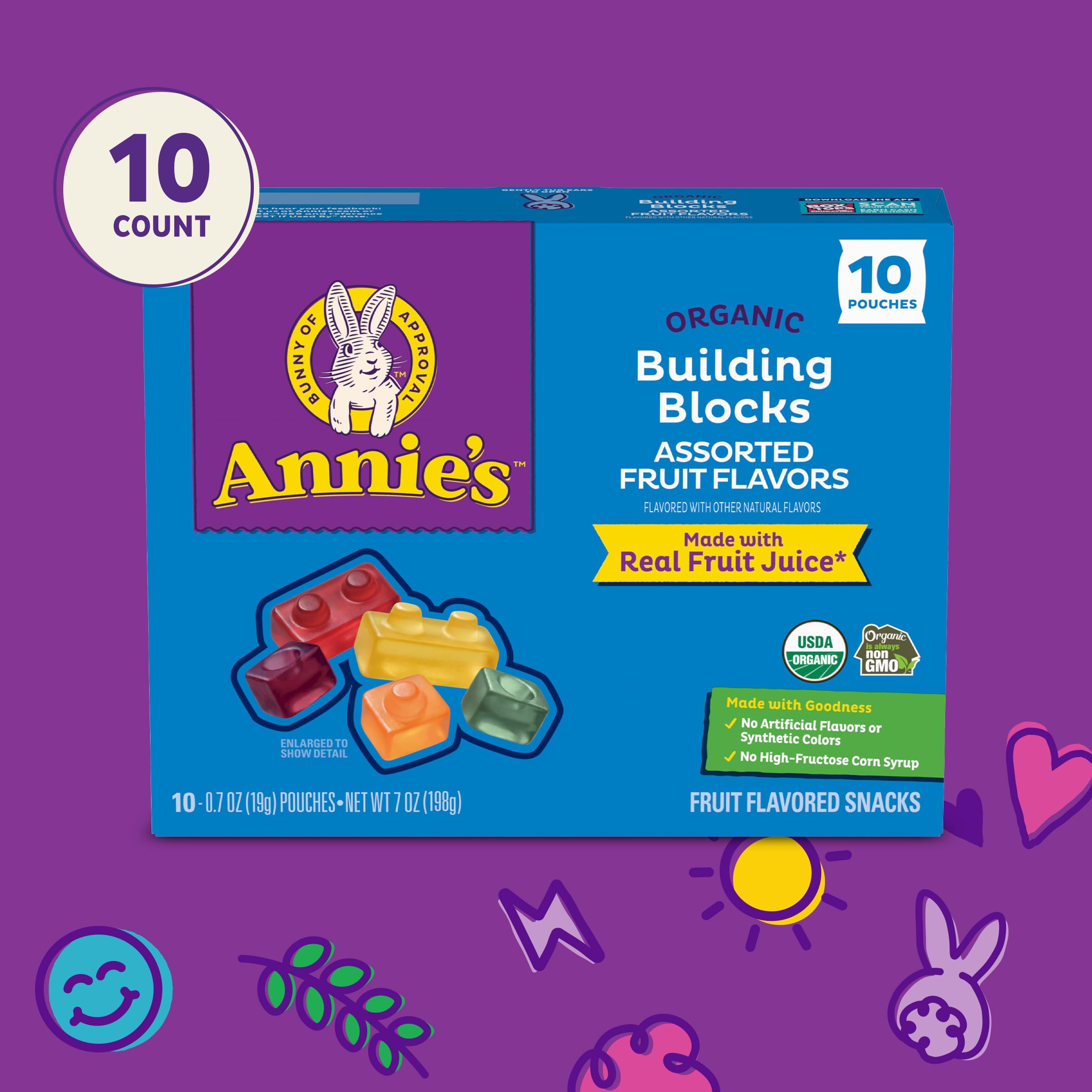Mua Annie's Organic Building Blocks Fruit Flavored Snacks, Assorted ...