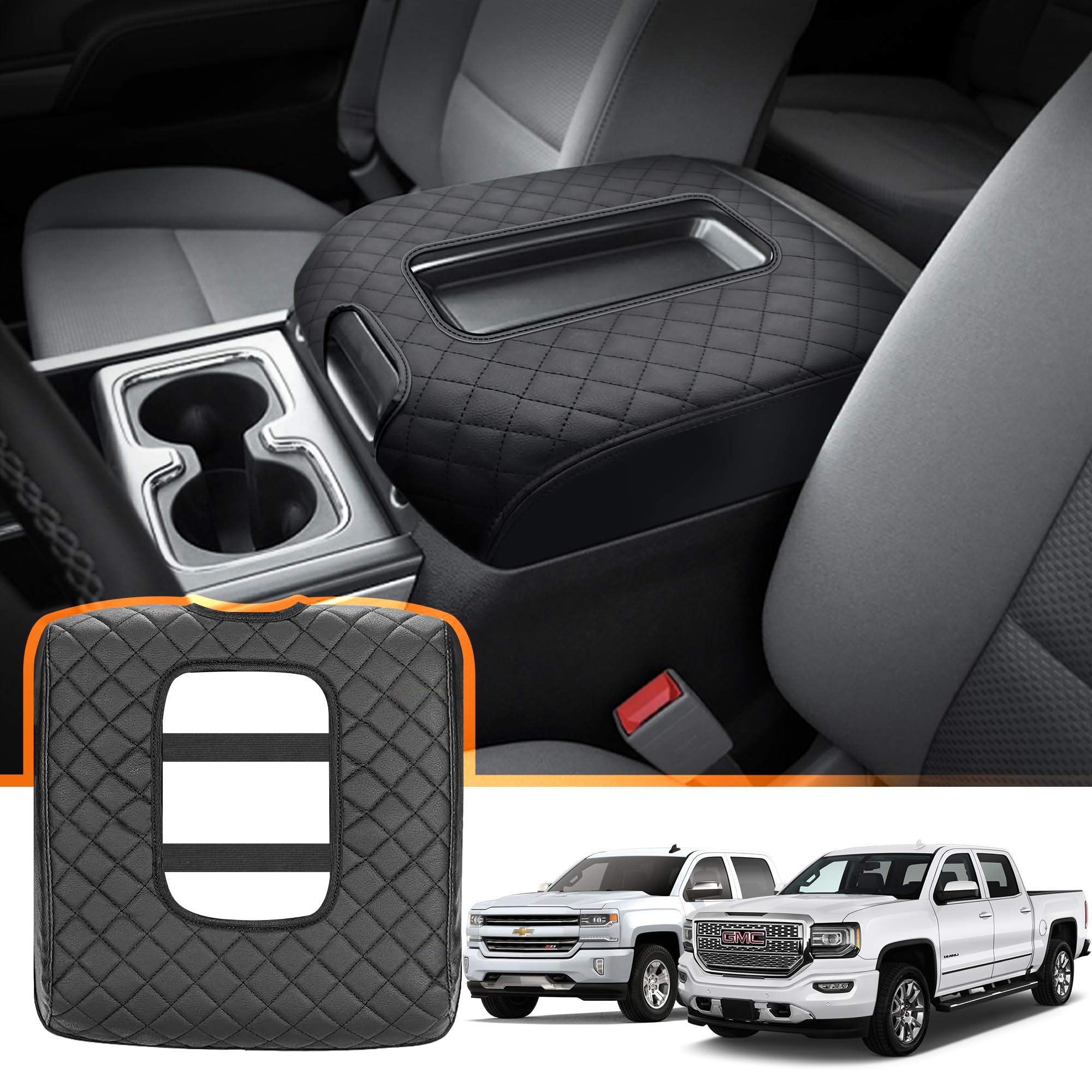 Center Console Cover for Chevy Silverado/GMC Sierra 1500 2500 3500 2014 ...