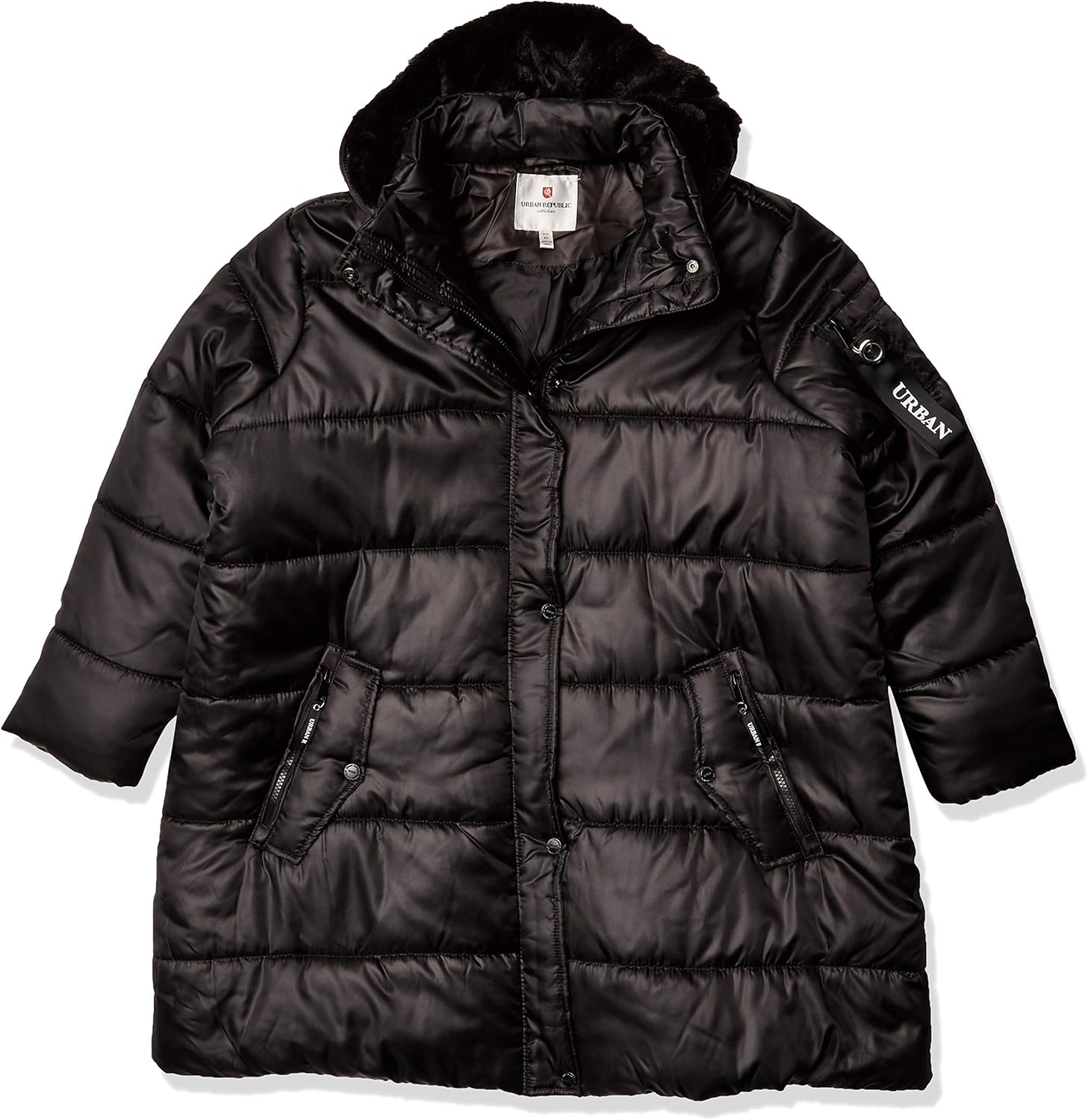 URBAN REPUBLIC Women's Juniors Puffer Poly Polyfill Jacket: Amazon.co ...
