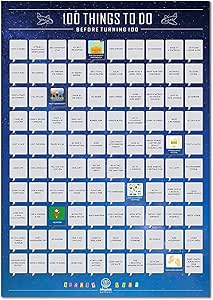 Amazon.com: Scratch off Poster, 100 Things To Do Before Turning 100 ...