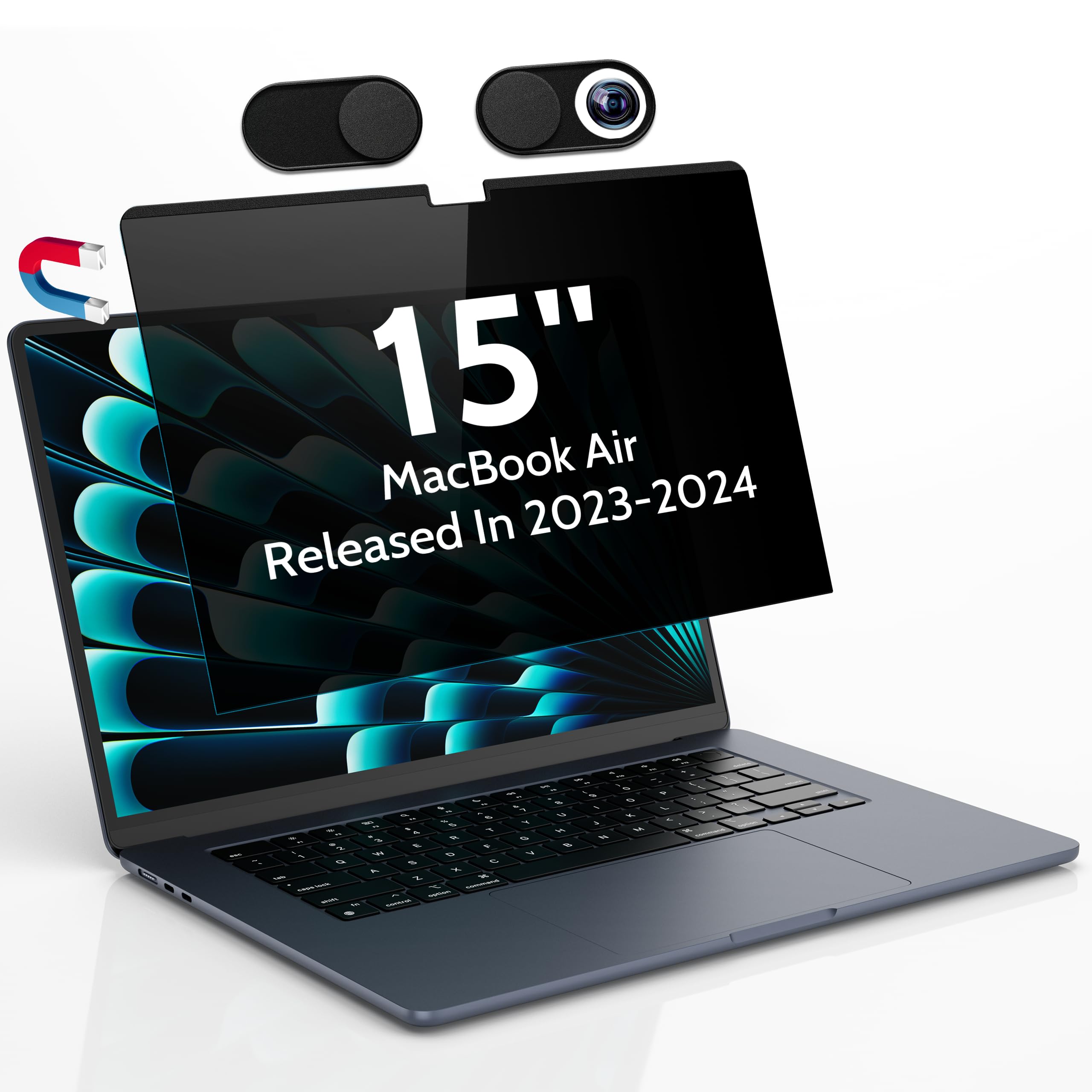 Peslv Magnetic Privacy Screen Compatible With MacBook Air 15 Inch (2023 ...