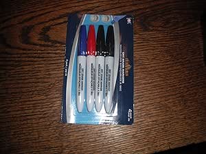 Amazon.com : JOT Dry Erase Markers, assorted ink, chiselled tip, 4 pack ...
