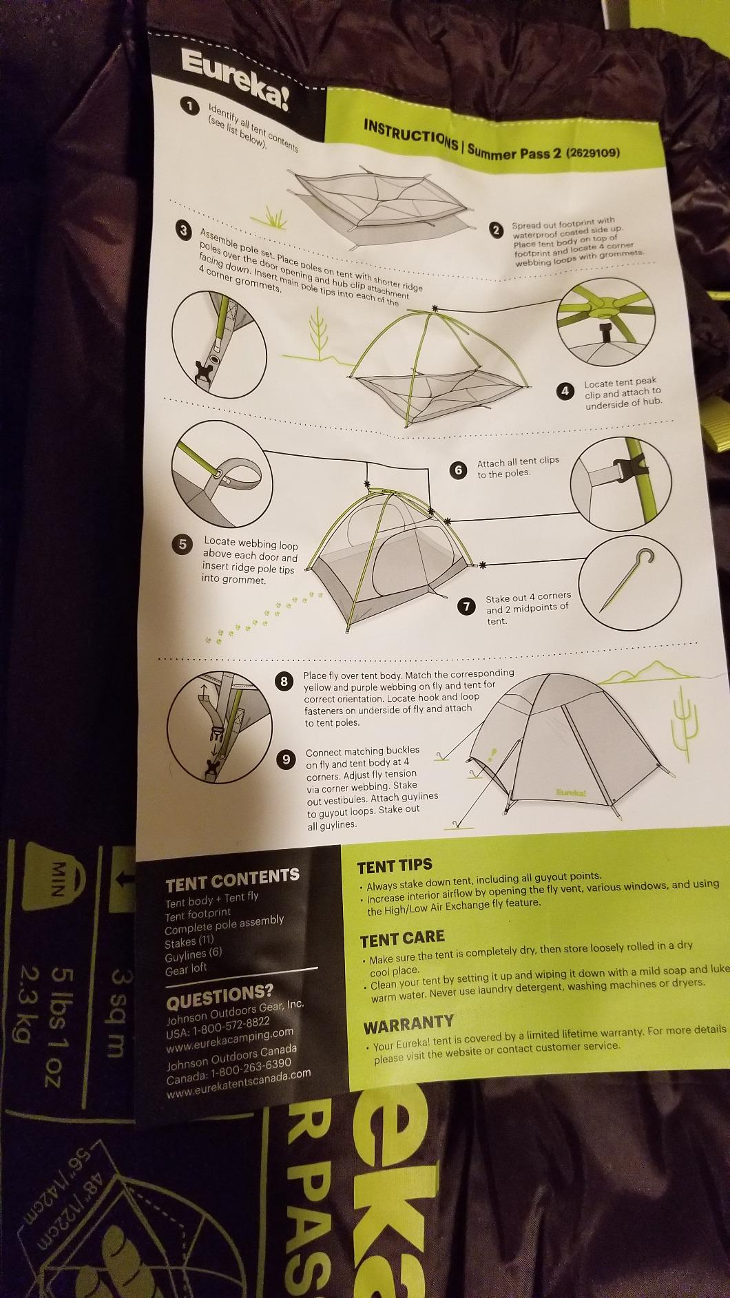 $27/mo - Finance Eureka! Summer Pass Three-Season Backpacking Tent ...