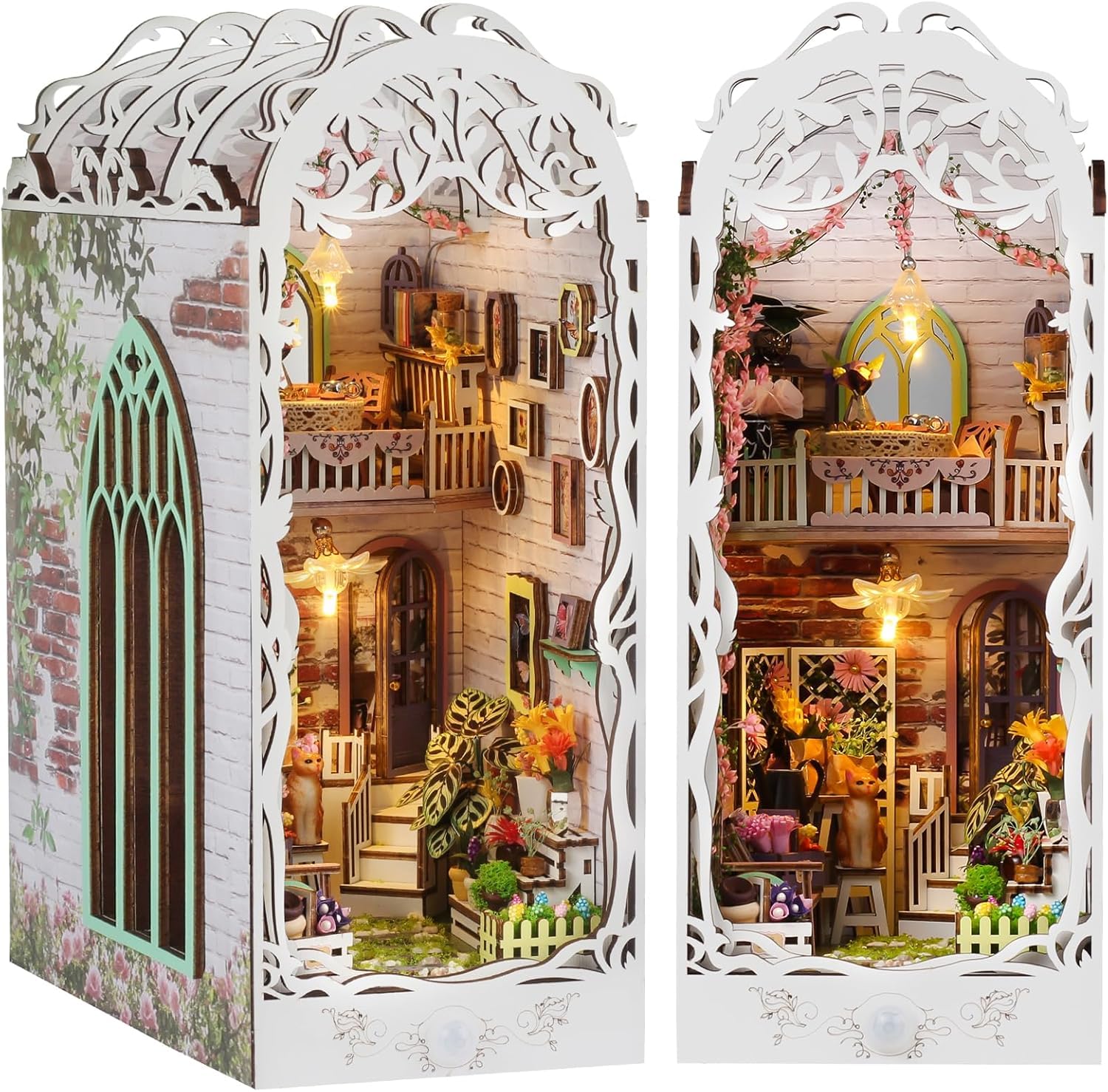 DIY Book Nook Kit - Bookend Diorama with LED - 3D Wooden Puzzle DIY ...