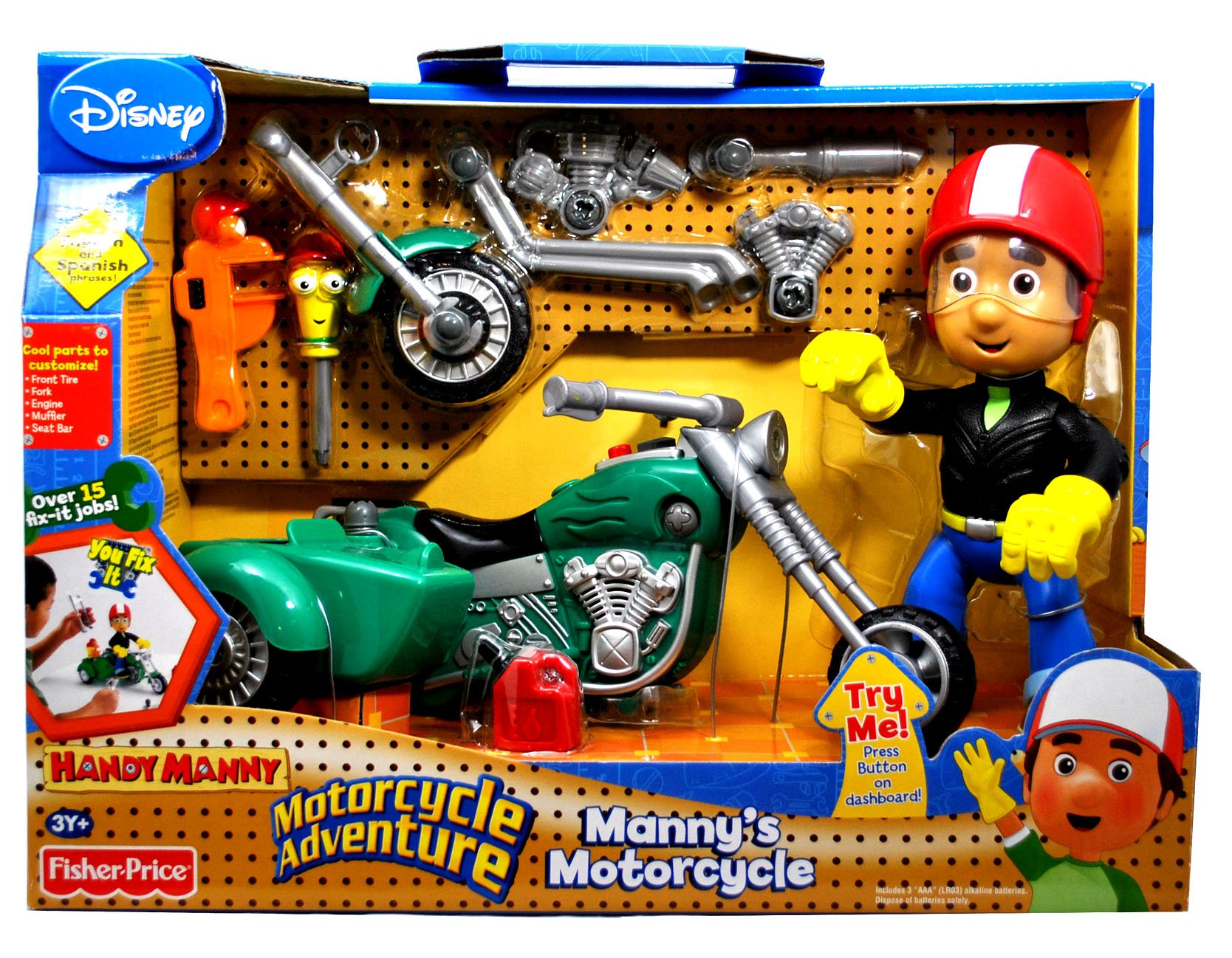Buy Fisher Price Year 2009 Disney Channel Handy Manny Motorcycle ...