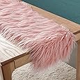Amazon.com: Faux Fur Table Runner Decorative Mongolian Fur Table Flag ...