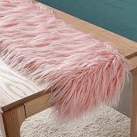 Amazon.com: Faux Fur Table Runner Decorative Mongolian Fur Table Flag ...
