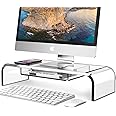 Amazon.com: DeskLogics Computer Acrylic Monitor Stand Riser with ...