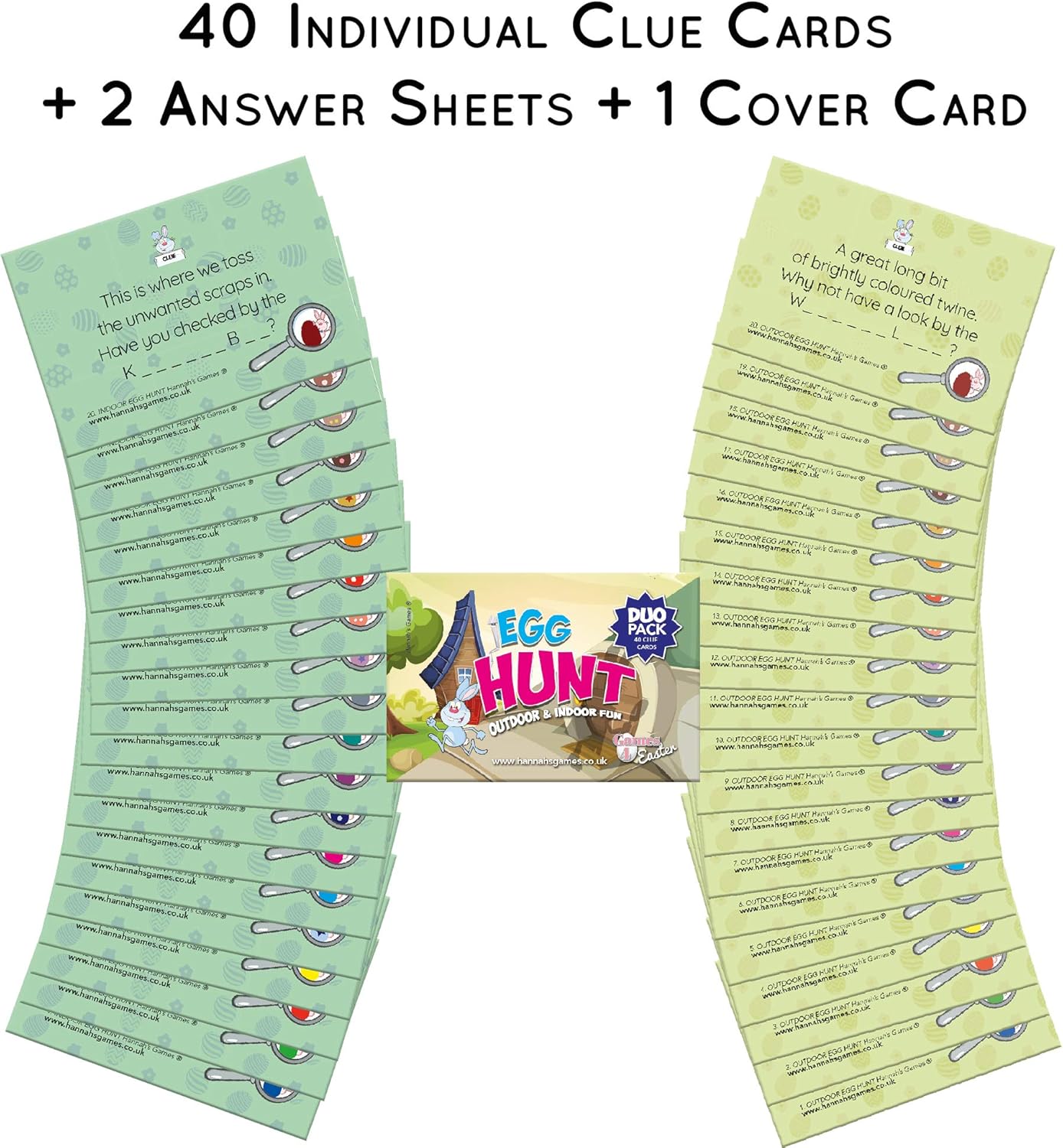 EASTER EGG HUNT CLUES GAME – INDOOR & OUTDOOR **DUO SAVER PACK ...