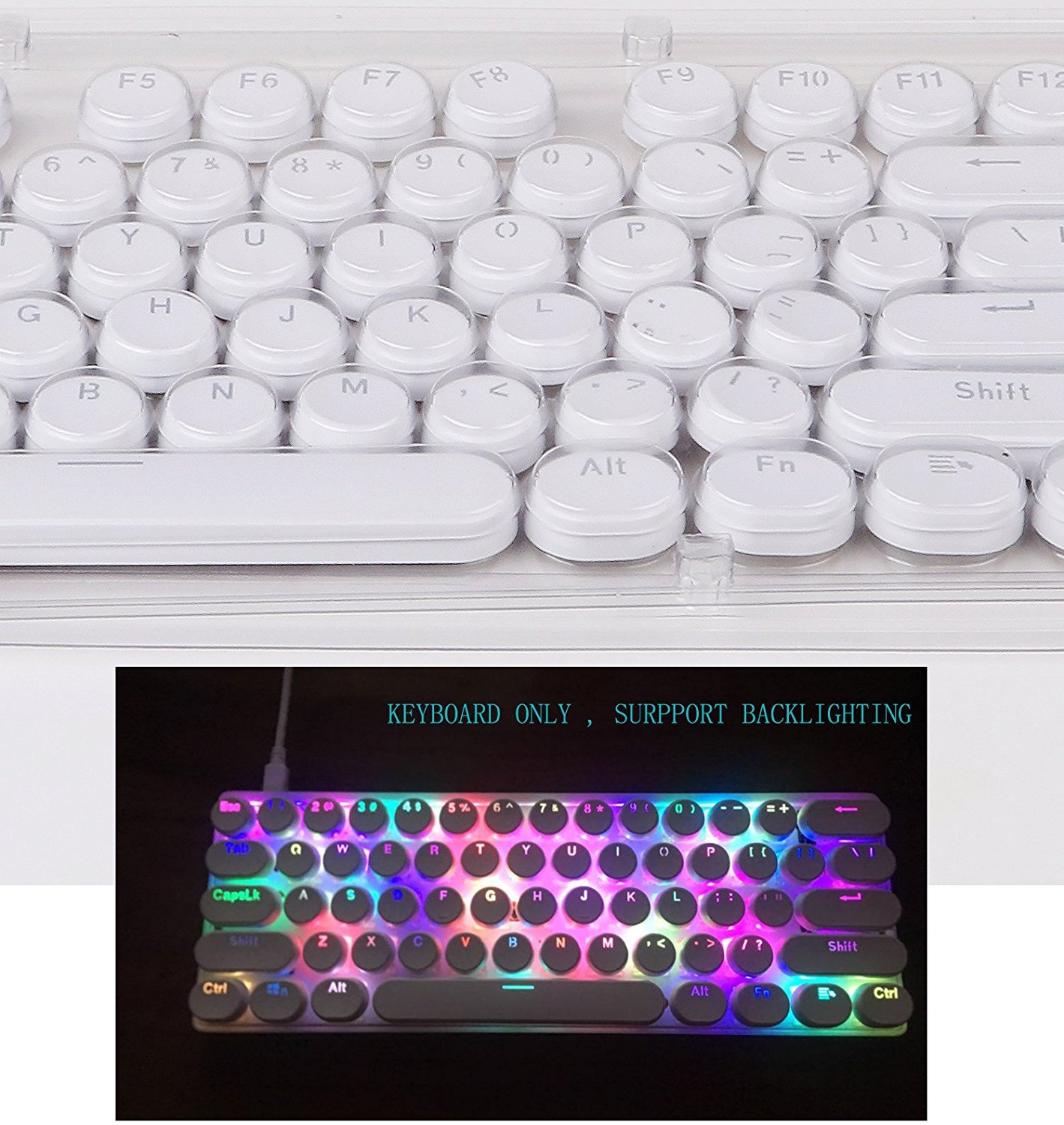 Mua E-Element Keycap 104 Double Shot Injection Backlit Keycaps Retro ...