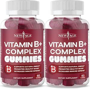 Amazon.com: Vitamin B Complex Gummies by NEW AGE – with Vitamin B3, B5 ...