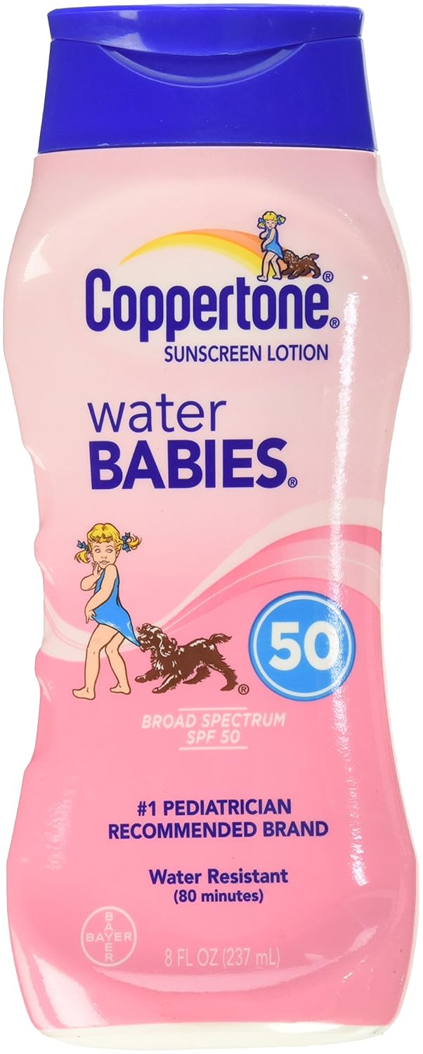 Coppertone WaterBabies Sunscreen Lotion SPF 50, 8 oz: Amazon.com ...
