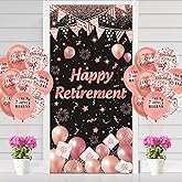 Amazon.com: Rose Gold Retirement Party Decorations for Women Happy ...