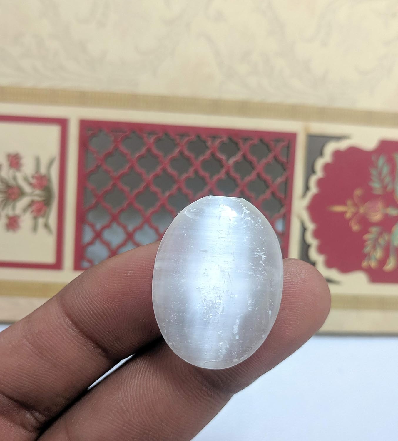 Amazon.com: AAA+ Natural Ice Quartz White Flashy Cabochon,Beautiful Ice ...
