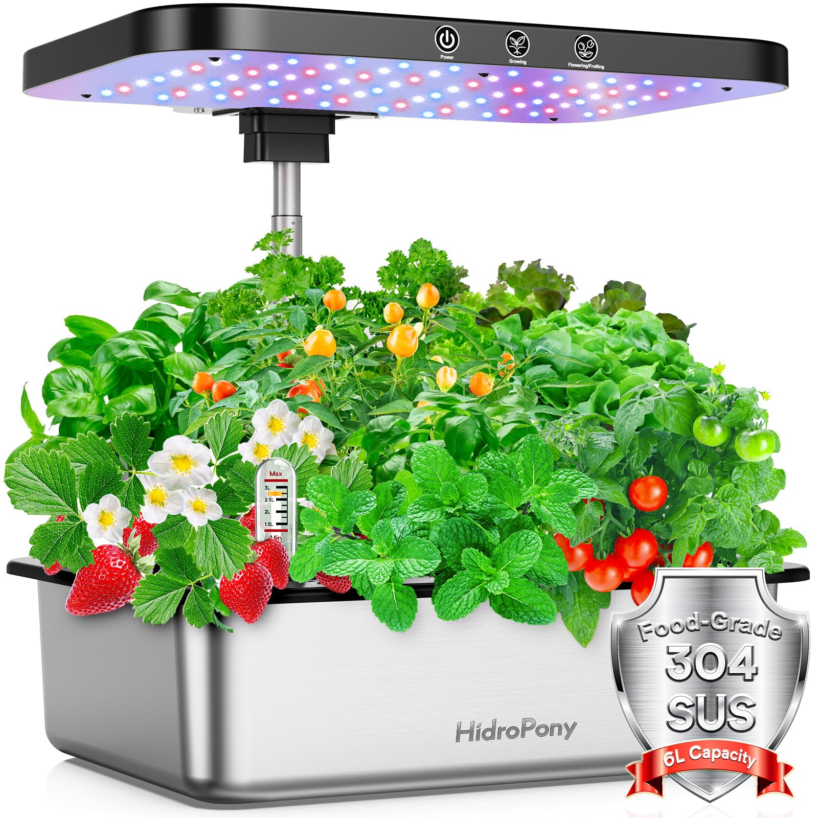 Hydroponics Growing System Herb Garden - HidroPony 15 Pods Indoor ...