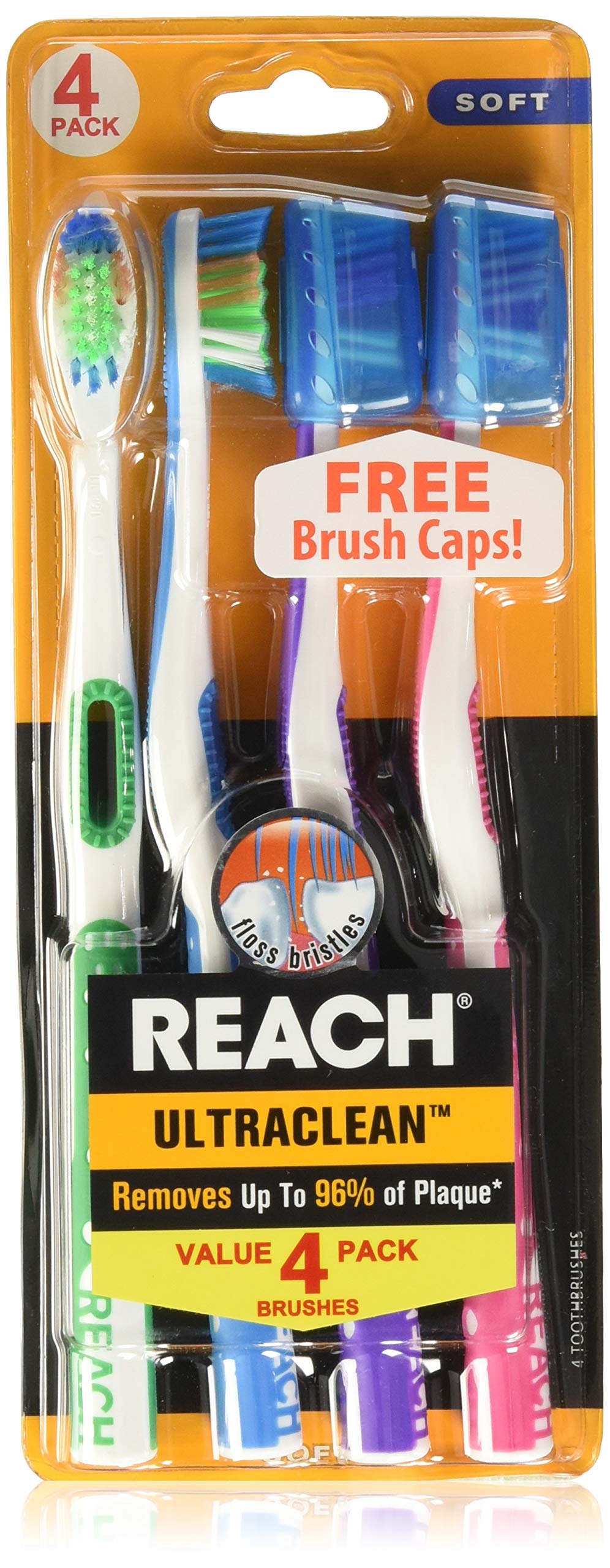 Amazon.com: REACH Advanced Design Adult Toothbrush, Soft, (Pack of 7 ...