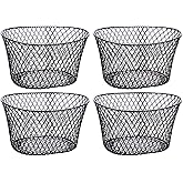 Amazon.com: Small Metal Rectangular, Oval and Round Wire Baskets with ...