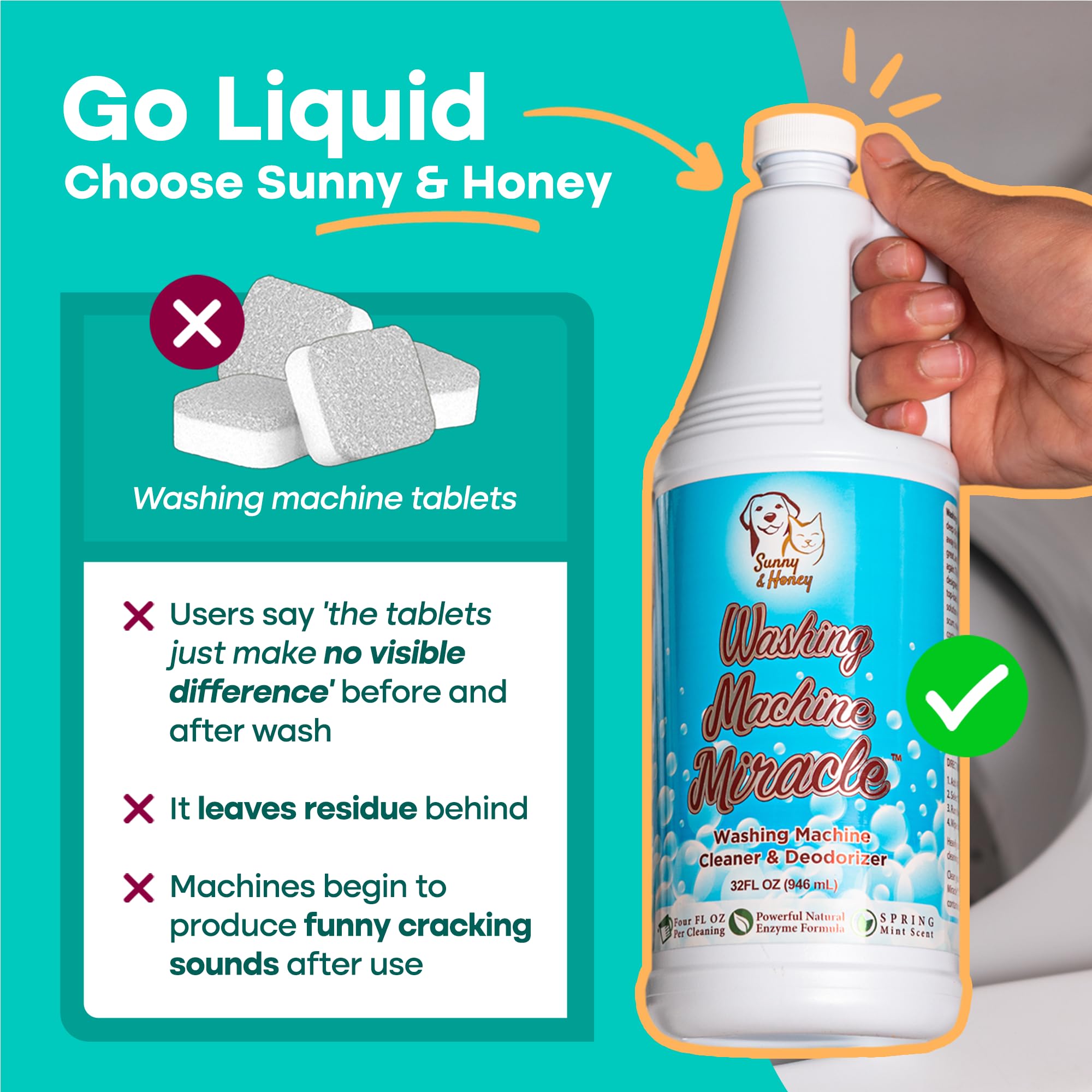 Mua Sunny & Honey Liquid Washing Machine Cleaner Top Load & Front Load ...