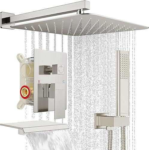 EMBATHER Shower System with Tub Spout, 10 Inches Tub Shower Faucet Set ...