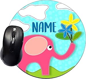 Amazon.com : Mouse Pad for Kids Elephant Mouse Pad Personalized Custom ...
