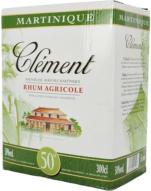 CLEMENT Cubi de Rhum Blanc 50° 3 L: Amazon.fr: Epicerie