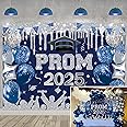 Amazon.com : Blue Sliver 2025 Graduation Party Backdrop Royal Blue ...