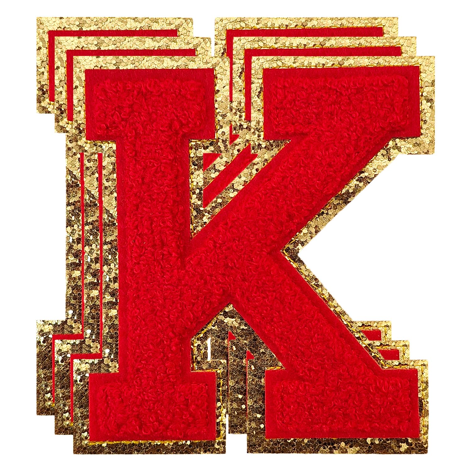 TXSN 3PCS Red Chenille Letters Patch, Large Size 4-1/2" Iron on Letter ...