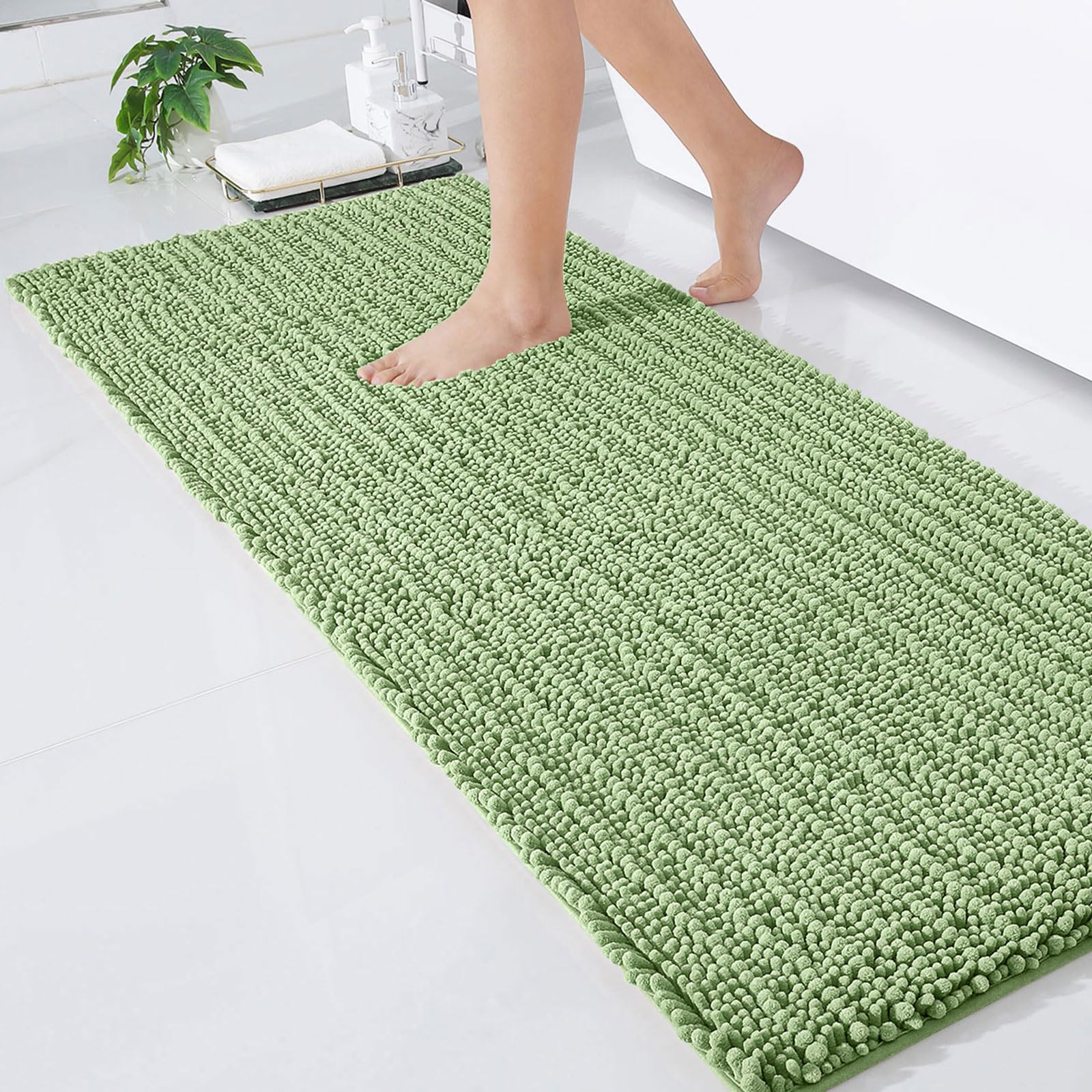 Arotive Luxury Chenille Bathroom Rug Mat, Extra Soft Thick Absorbent ...