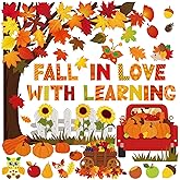 Amazon.com: Whaline 100Pcs Happy Fall Bulletin Board Decorations Fall ...