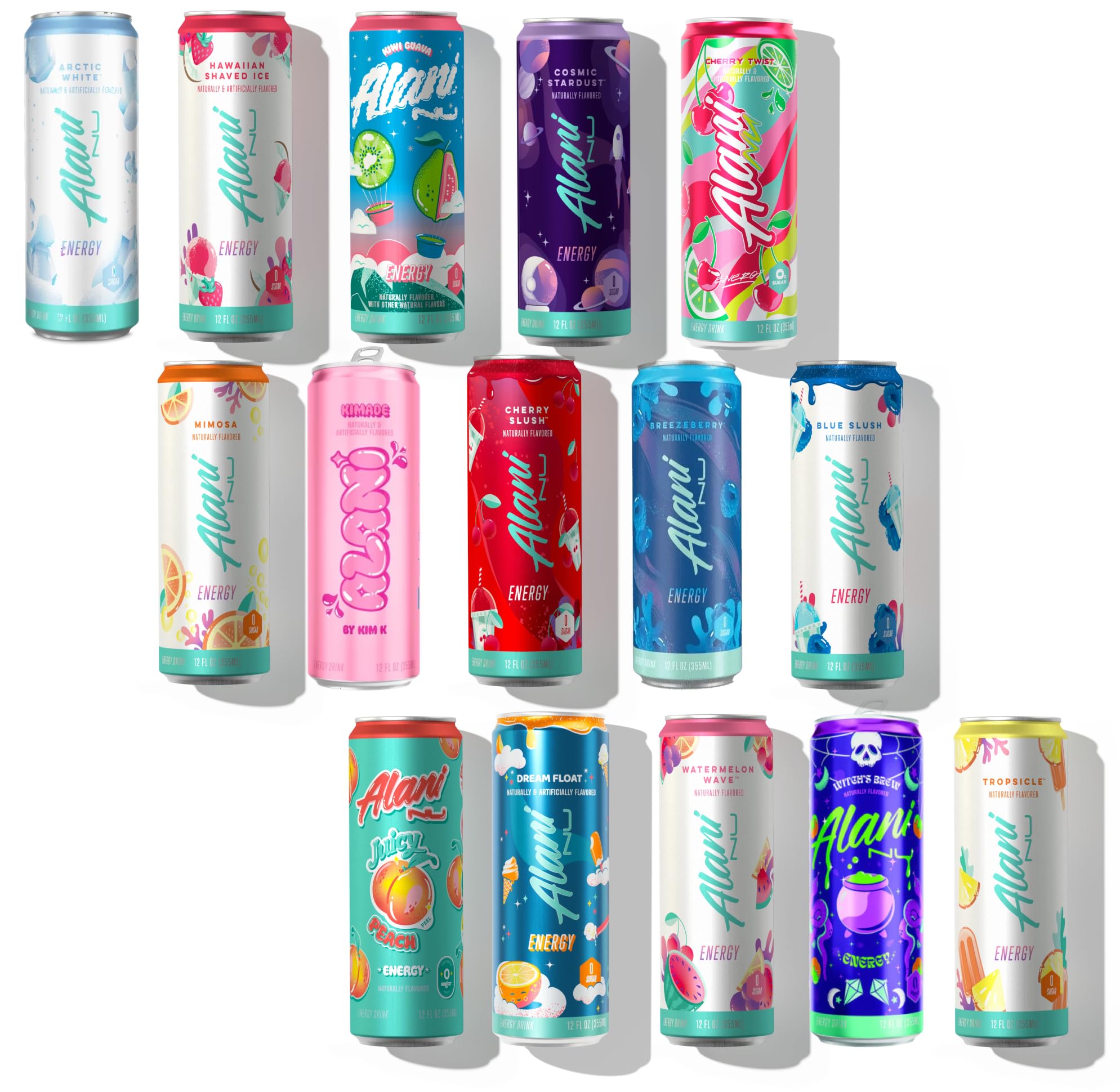 Alani Nu Energy Drink Assorted Variety Pack 12 Fl Oz Cans (15 Pack) in ...