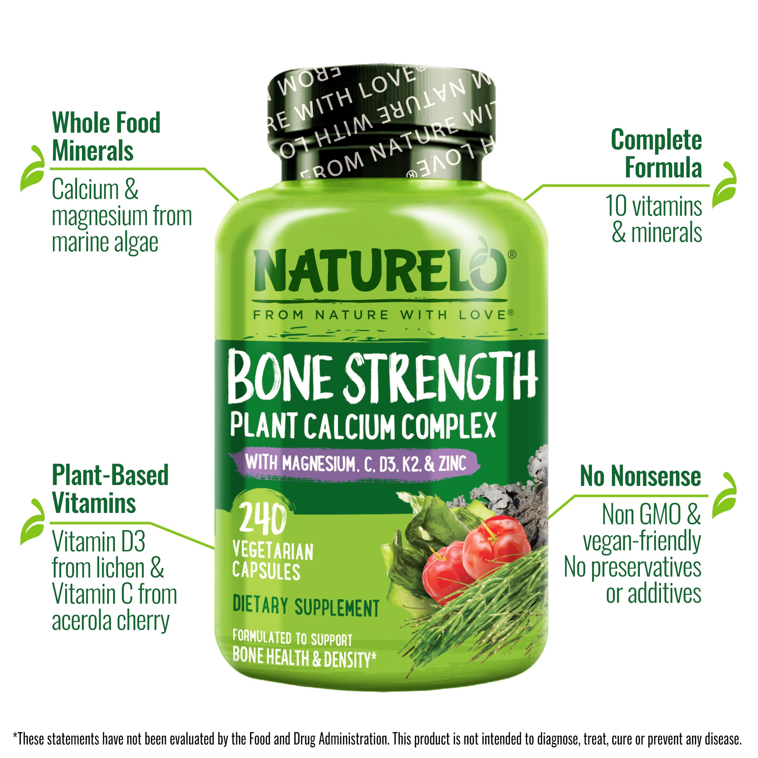 Mua NATURELO Calcium Supplement - with Vitamin C, Vitamin D3, K2, and ...