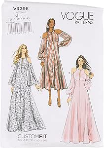 Amazon.com: Vogue V9296 Women's Special Occasion Dress Sewing Pattern ...