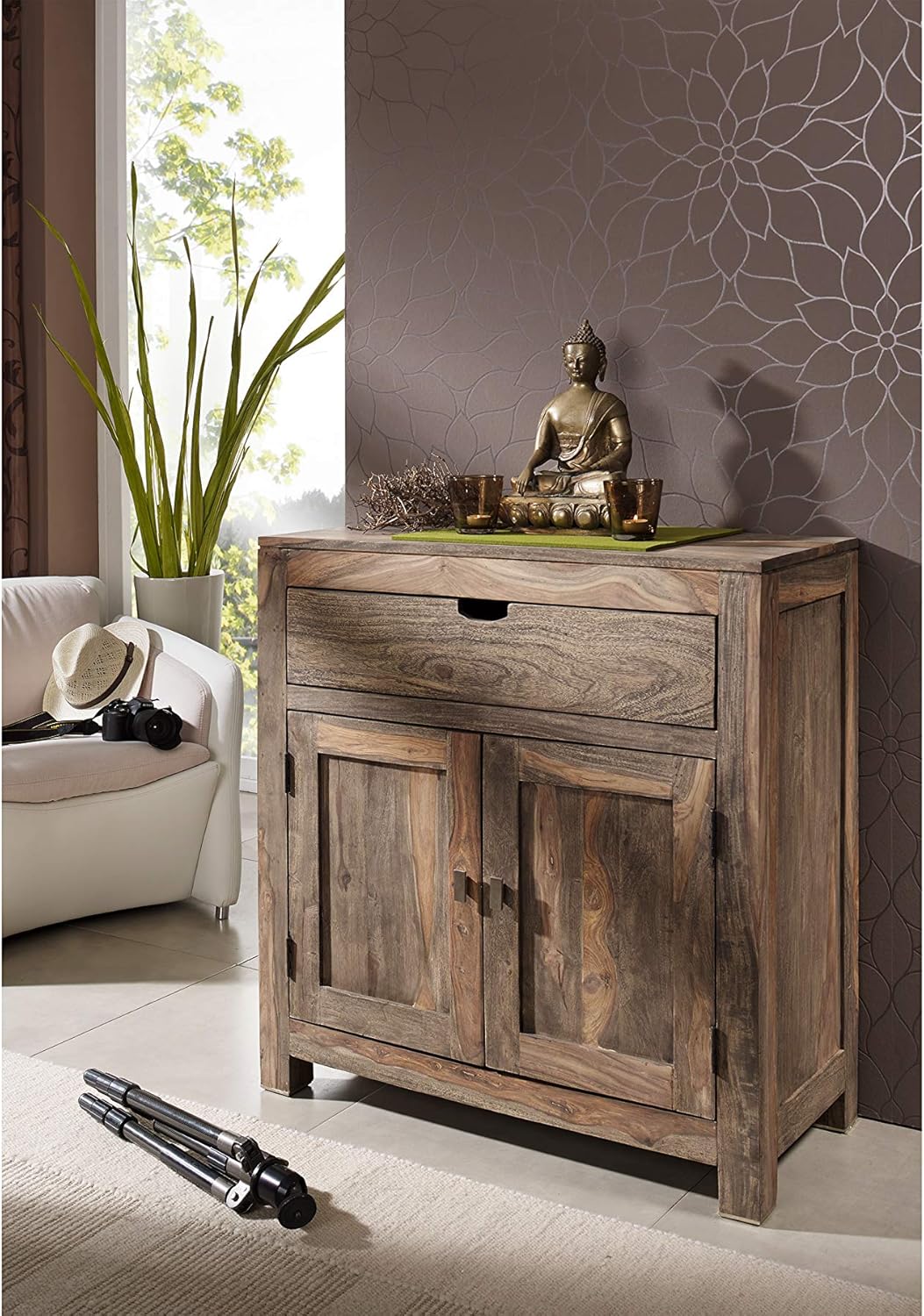 Massivmoebel24.de Palissandre Meuble Massif Commode Sheesham Bois ...