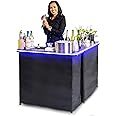 Amazon.com: GoBar Portable Double Bar Table Set with Multi-Color LED ...